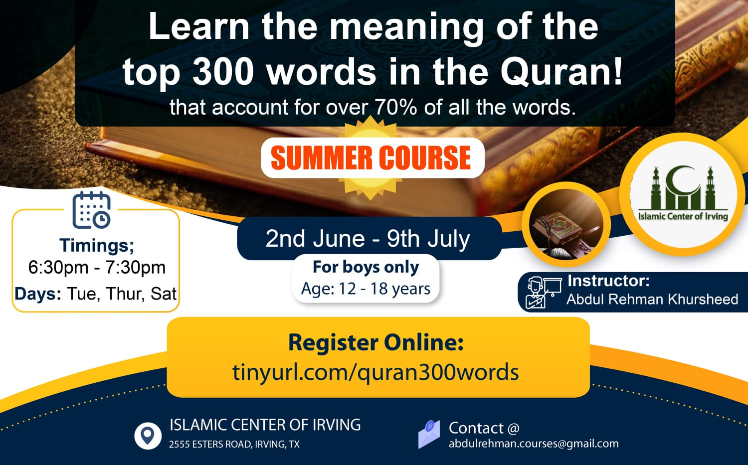 Learn The Meaning Of Top 300 Words In Quran Islamic Center Of Irving