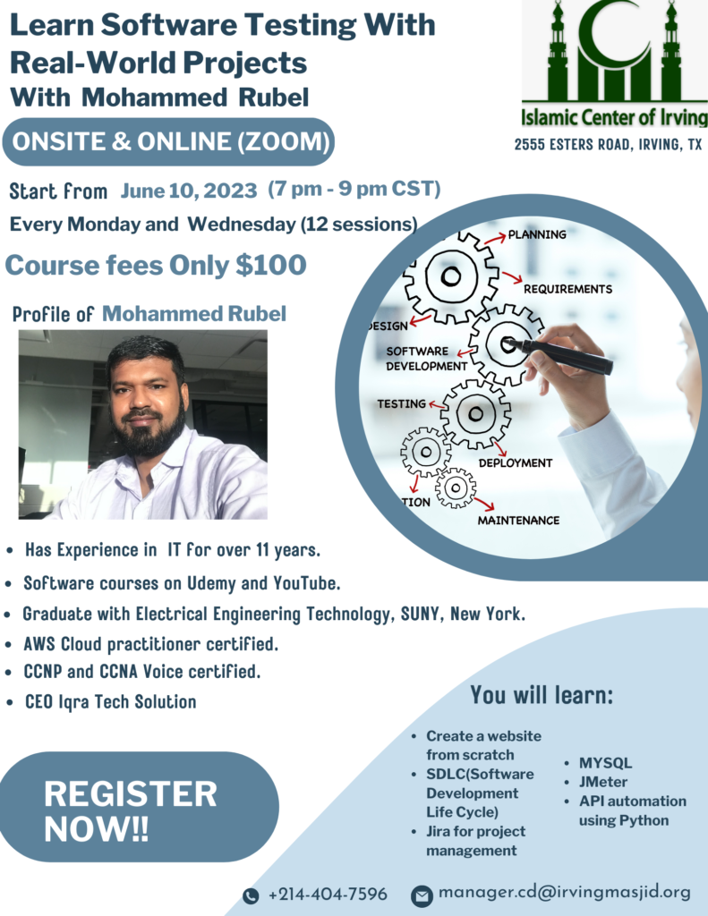 Learn Software Testing - Islamic Center of Irving